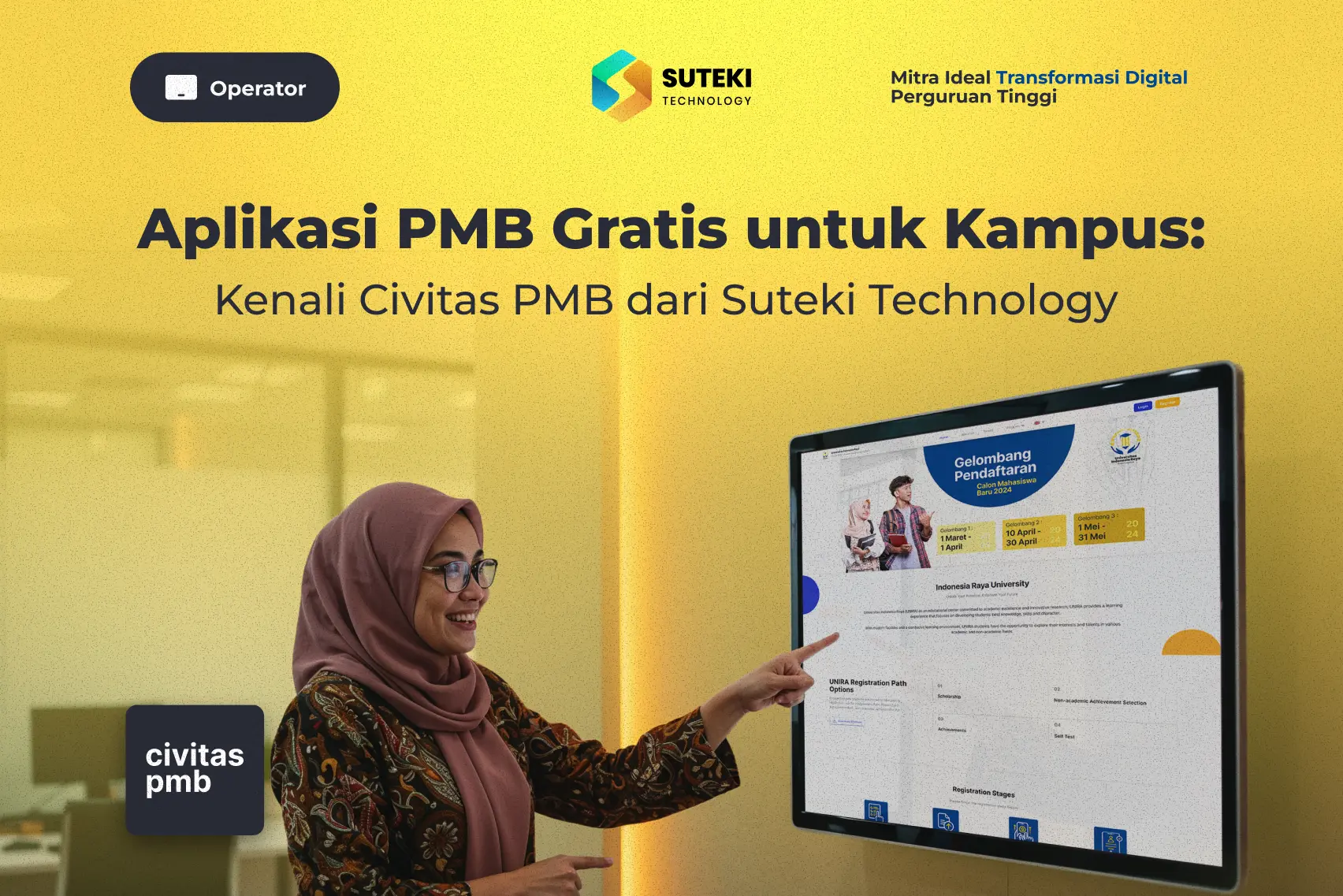 Aplikasi PMB Gratis untuk Kampus: Kenali Civitas PMB dari Suteki ...