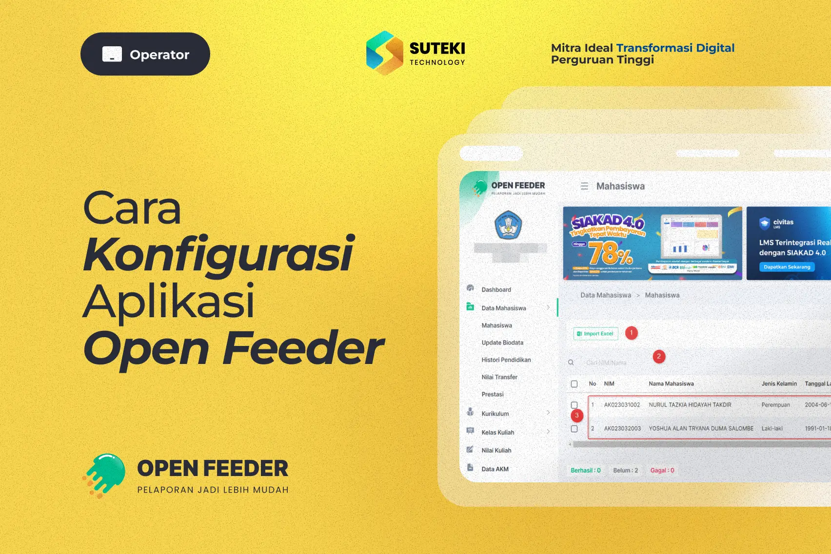 Panduan Konfigurasi Open Feeder untuk Pelaporan PDDIKTI yang Lebih Akurat